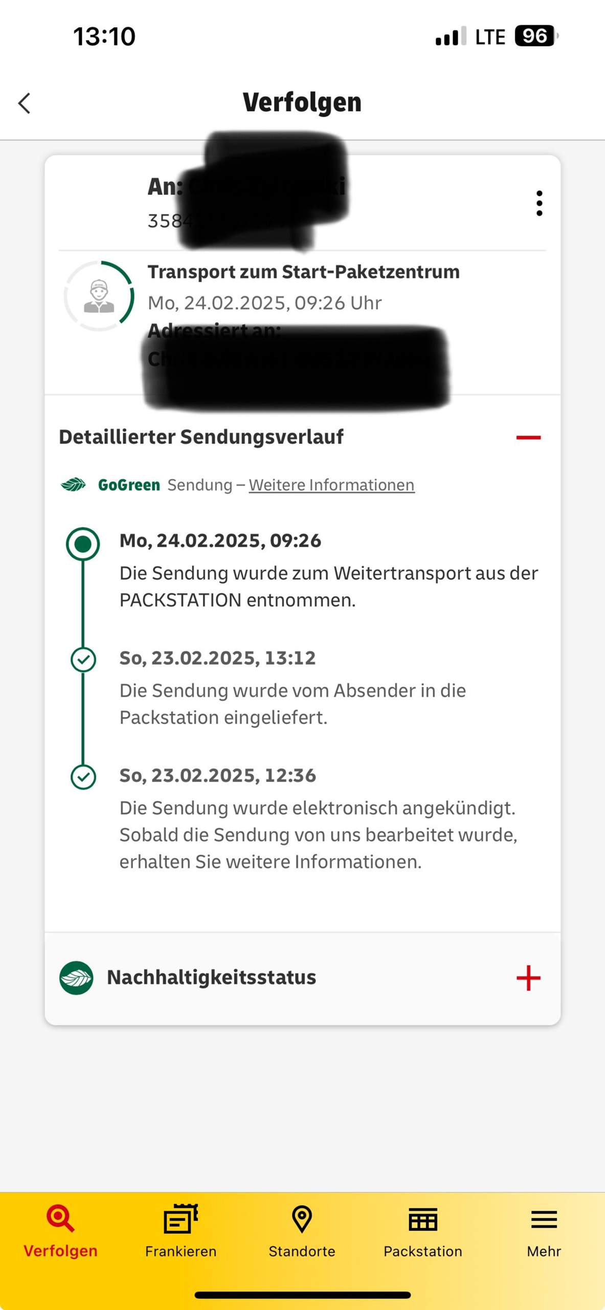 DHL Paket Status aus Packstation? (Post, Versand, Bestellung)