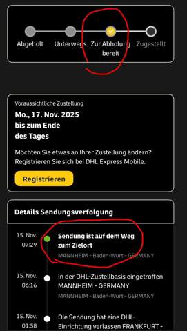 DHL Paket wurde an Packstation zugestellt, aber keine Benachrichtigung ...
