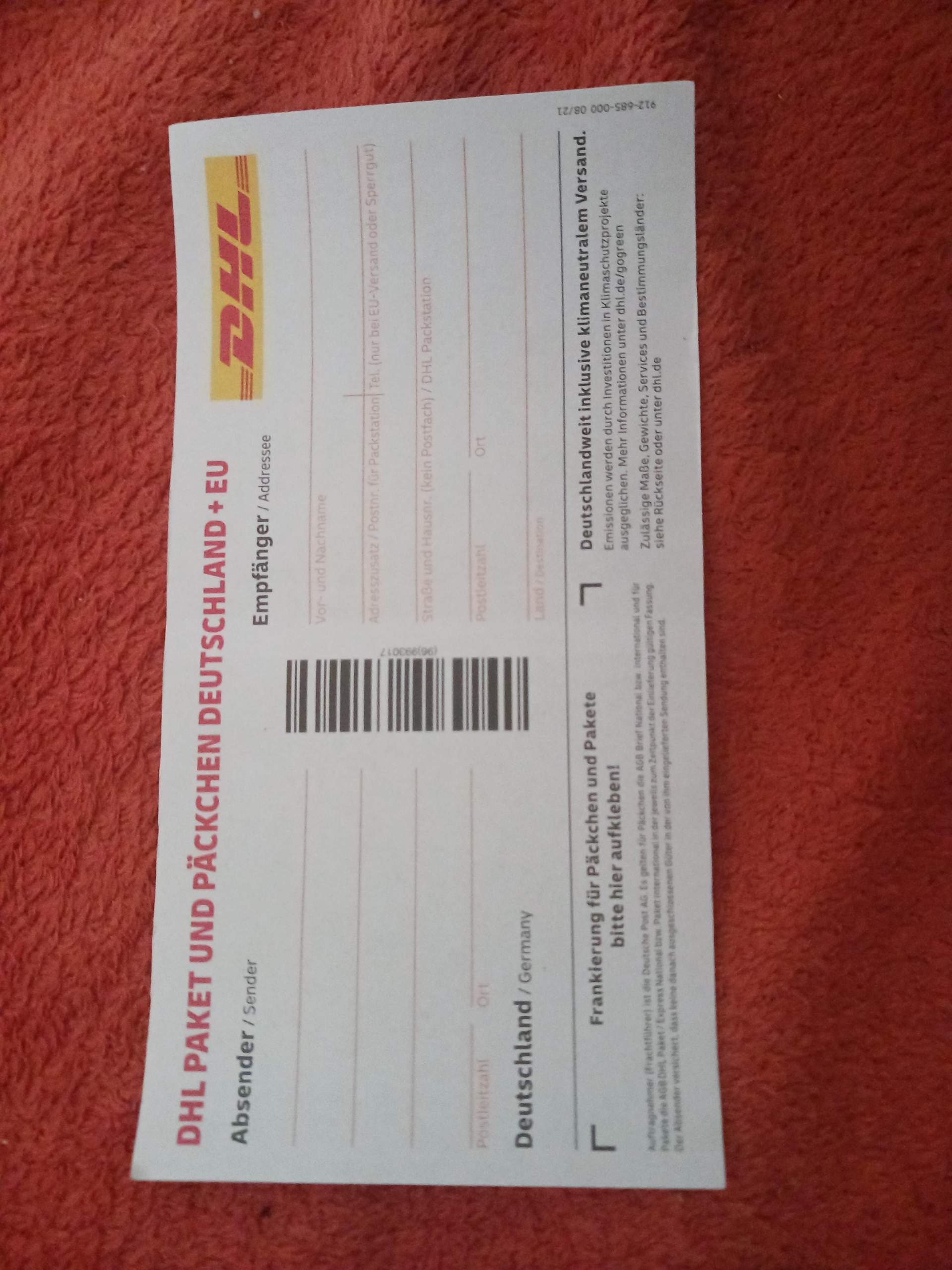 DHL Paketlabel packstation? (DHL Paket, DHL Versand, DHL-Packstation)