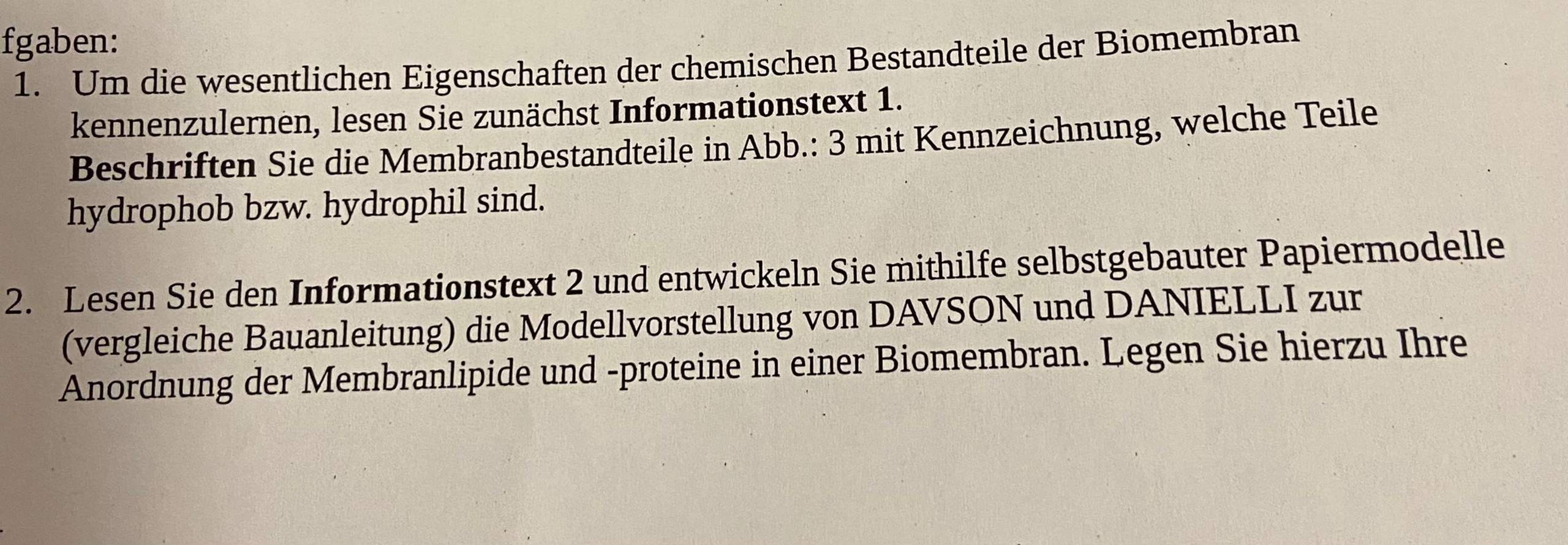 Die Biomembran? (Bio, Biologieunterricht, Membran)