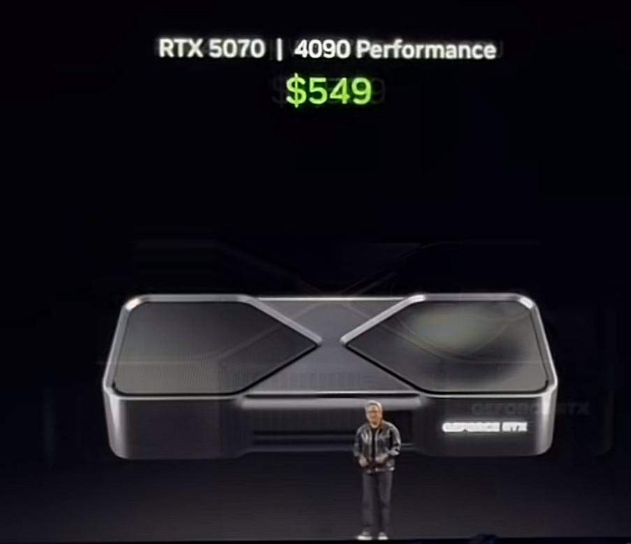 Die RTX 5070 (549€) soll eine gleiche Performance wie die RTX 4090 ...