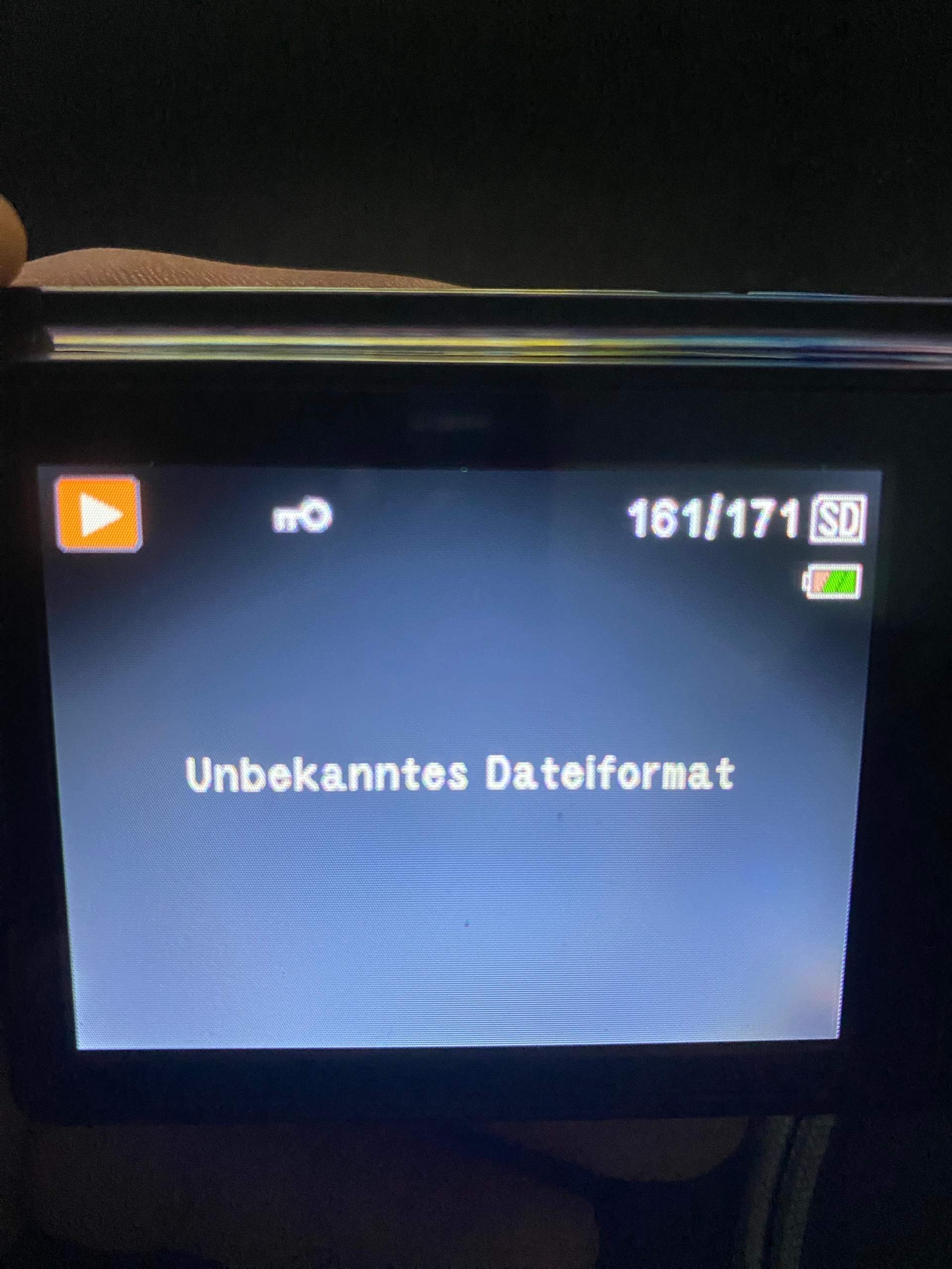 Digitalkamera zeigt Fehler an bei Fotos? (Bilder, Kamera, Foto)