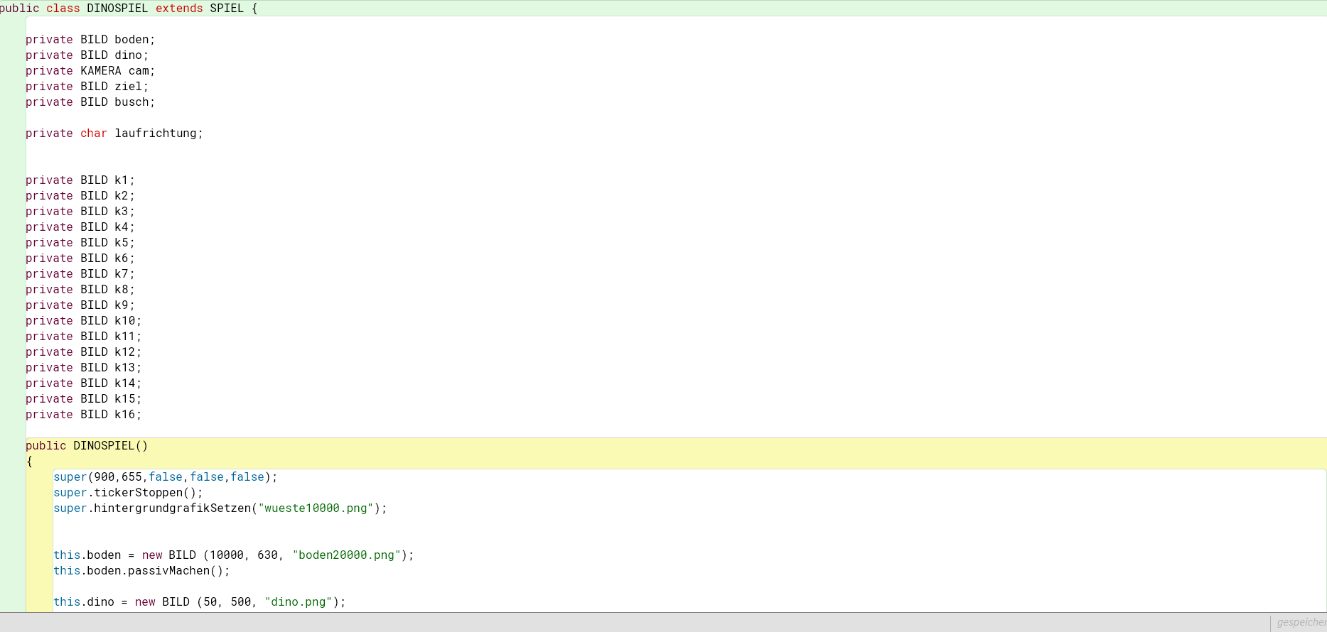 Dinospiel in BlueJ (mit Java) programmieren? (Computer, Technik, Spiele ...