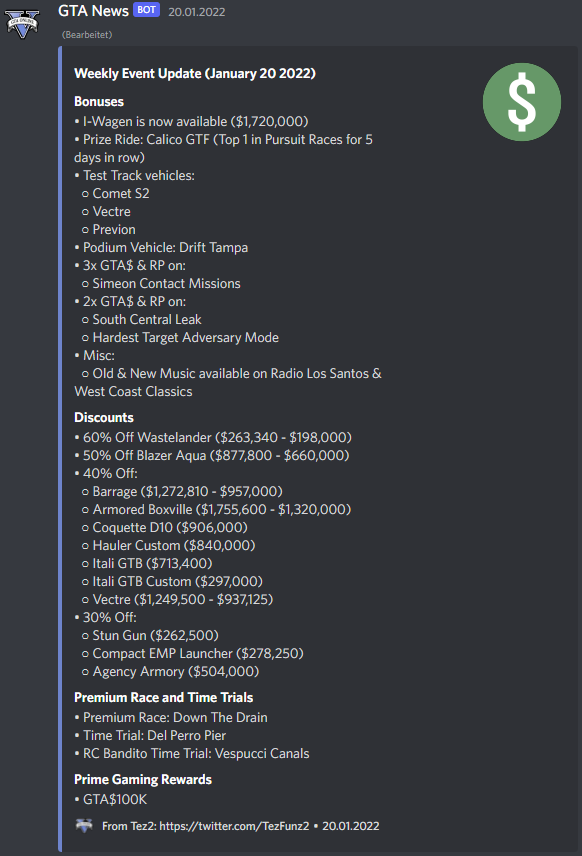 Discord Bot Update Benachrichtigung? (Discord Server)