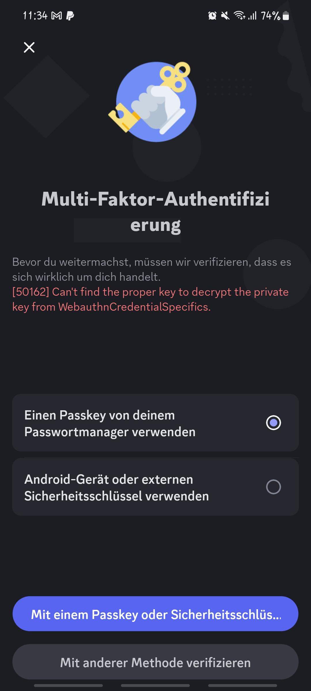 „Discord Login-Problem nach MFA: Fehlermeldung [50162] mit ...