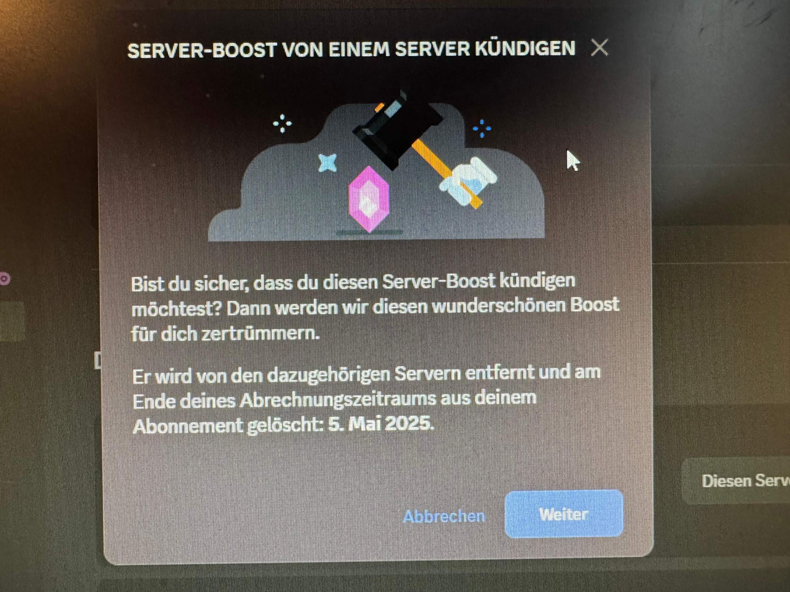 Discord Nitro Boost Abo kündigen?