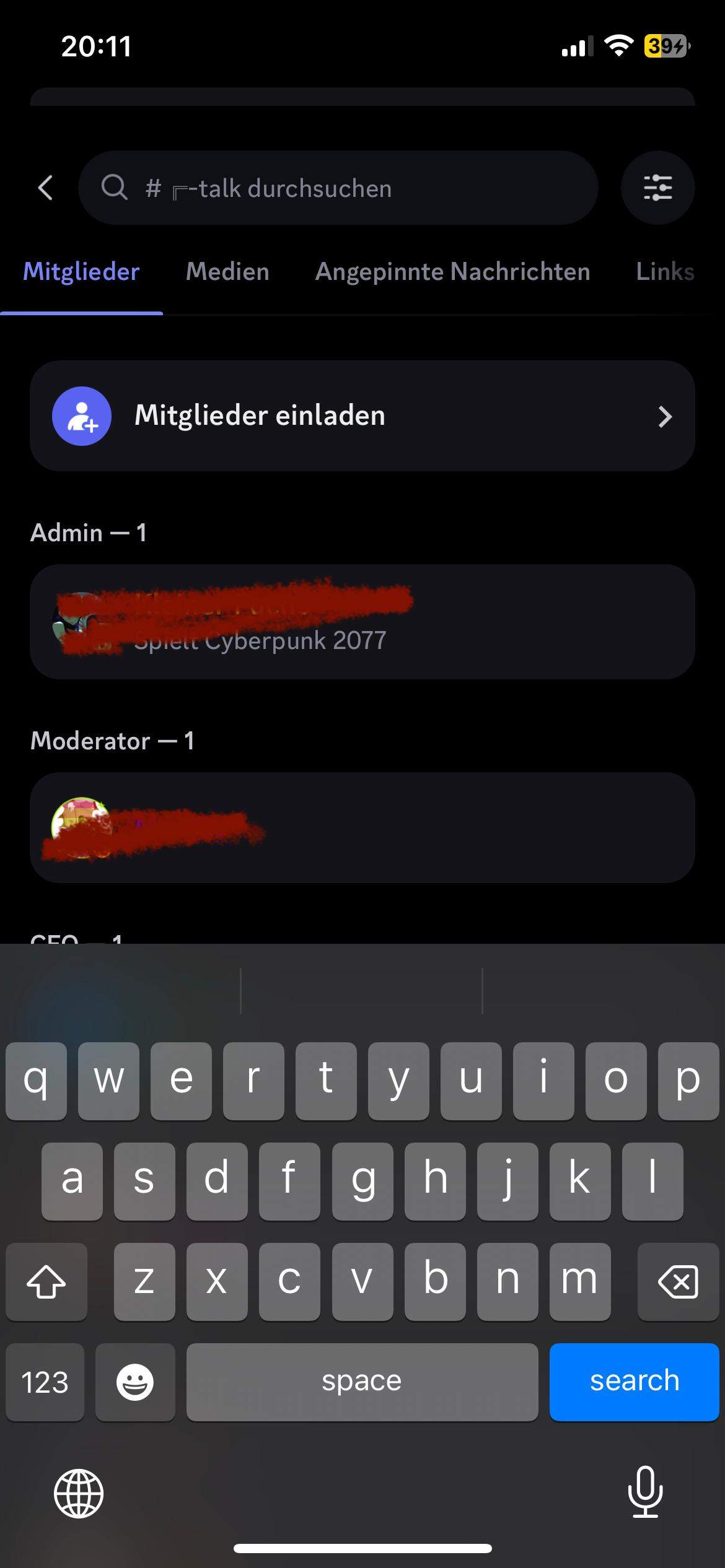Discord Server Nachrichten einsehen? (App)