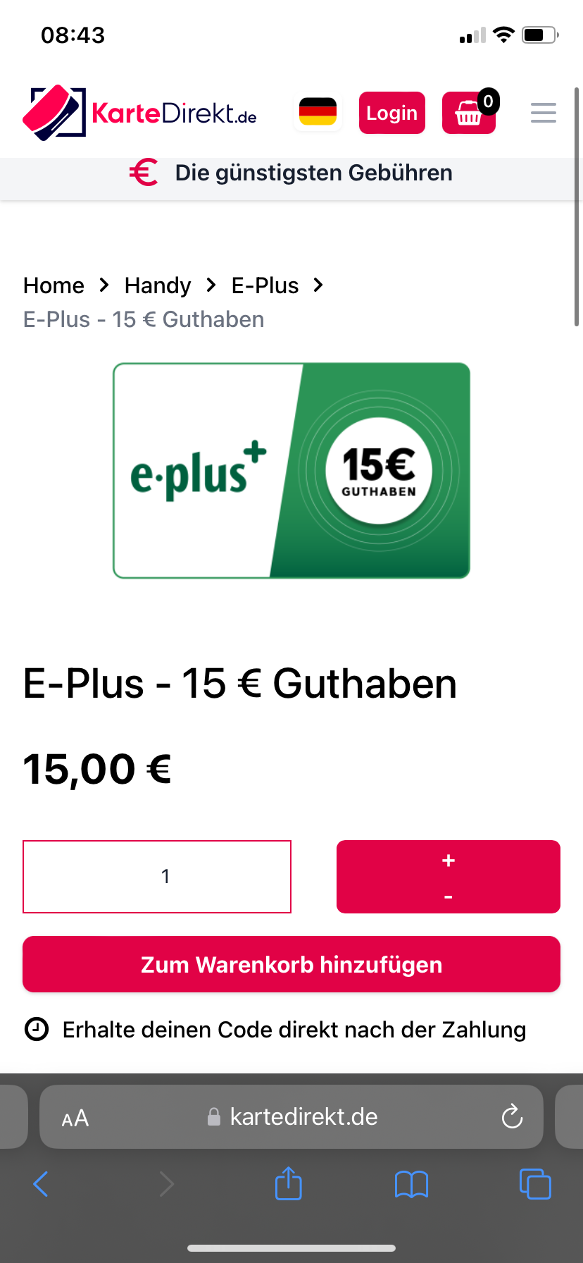 E Plus Sim Karte