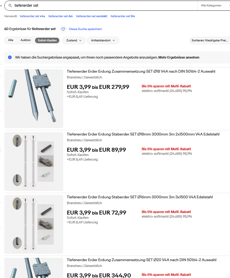 eBay - Möglichkeit diese "von bis" Preise einfacher zu sortieren ...