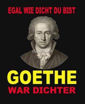 Egal wie dicht du bist, Goethe war Dichter! 😁 (Humor, Wortspiel, humorvoll)