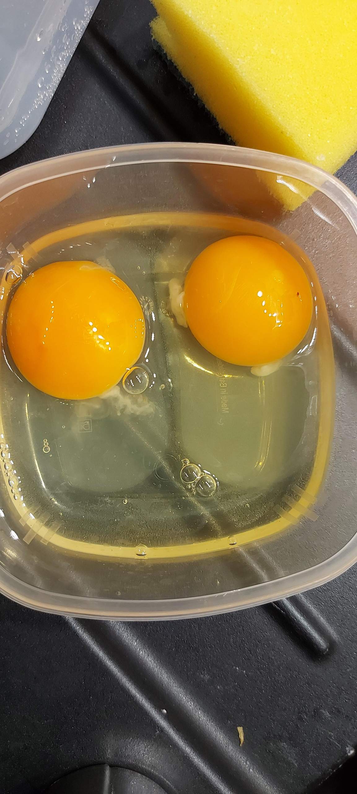 Eiklar Farbe normal? (Lebensmittel, Eier)