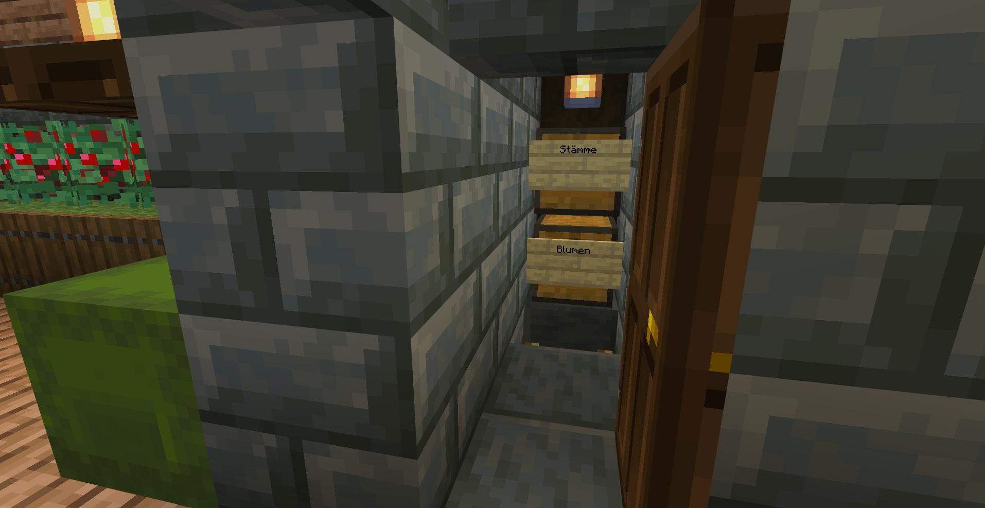 Ein rustikal großer Keller und manuelles Lagersystem 😉 (Minecraft ...