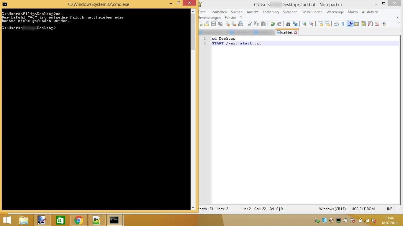 Eine Datei mit einer Batch öffnen? (Computer, Technik, Technologie)