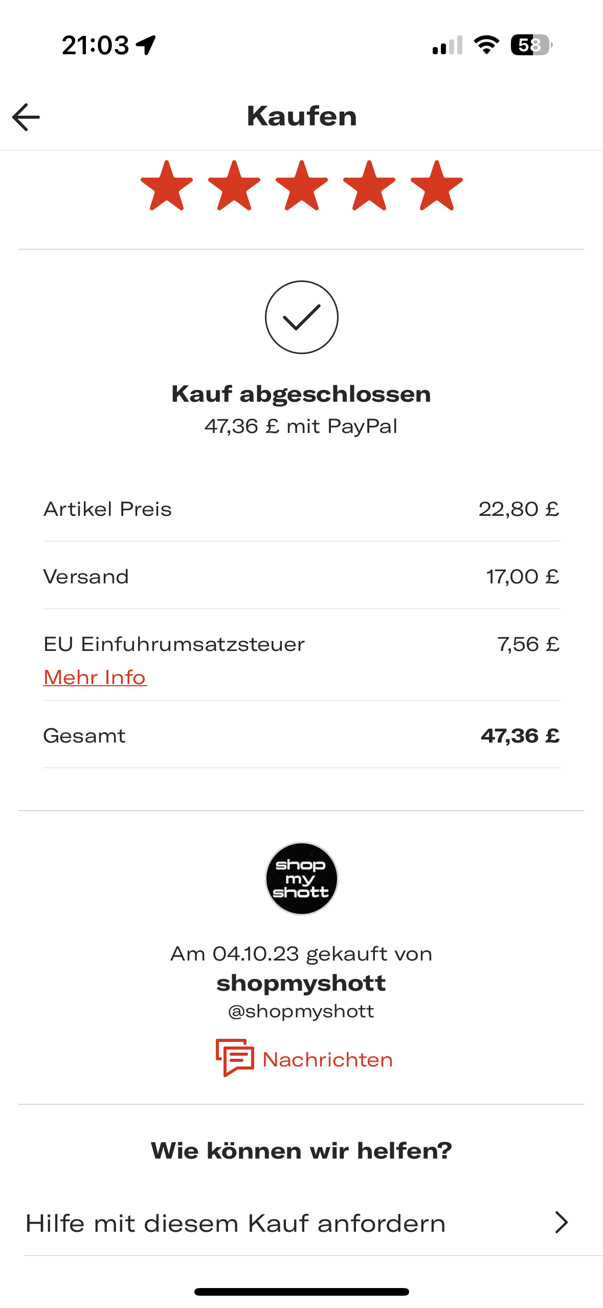 Einfuhrumsatzsteuer doppelt zahlen? (Depop)? (Versand, DHL, Zoll)