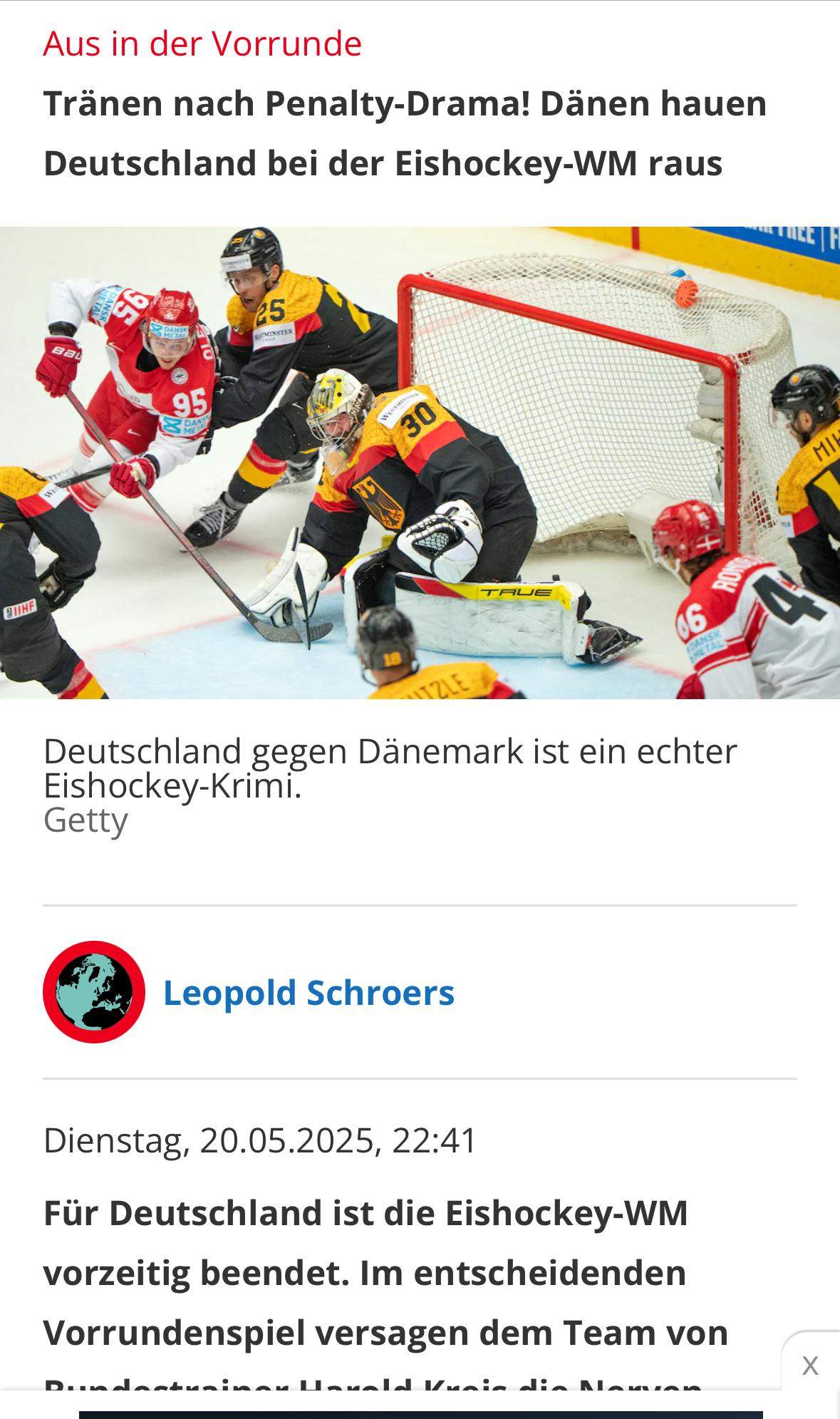 Eishockey : Pech oder Krise? Warum ist BRD bei der WM 2025 ...