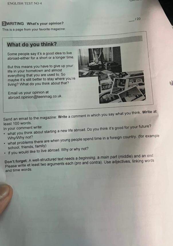 Englisch comment schreiben Hilfe? (Grammatik, Hausaufgaben, Text)