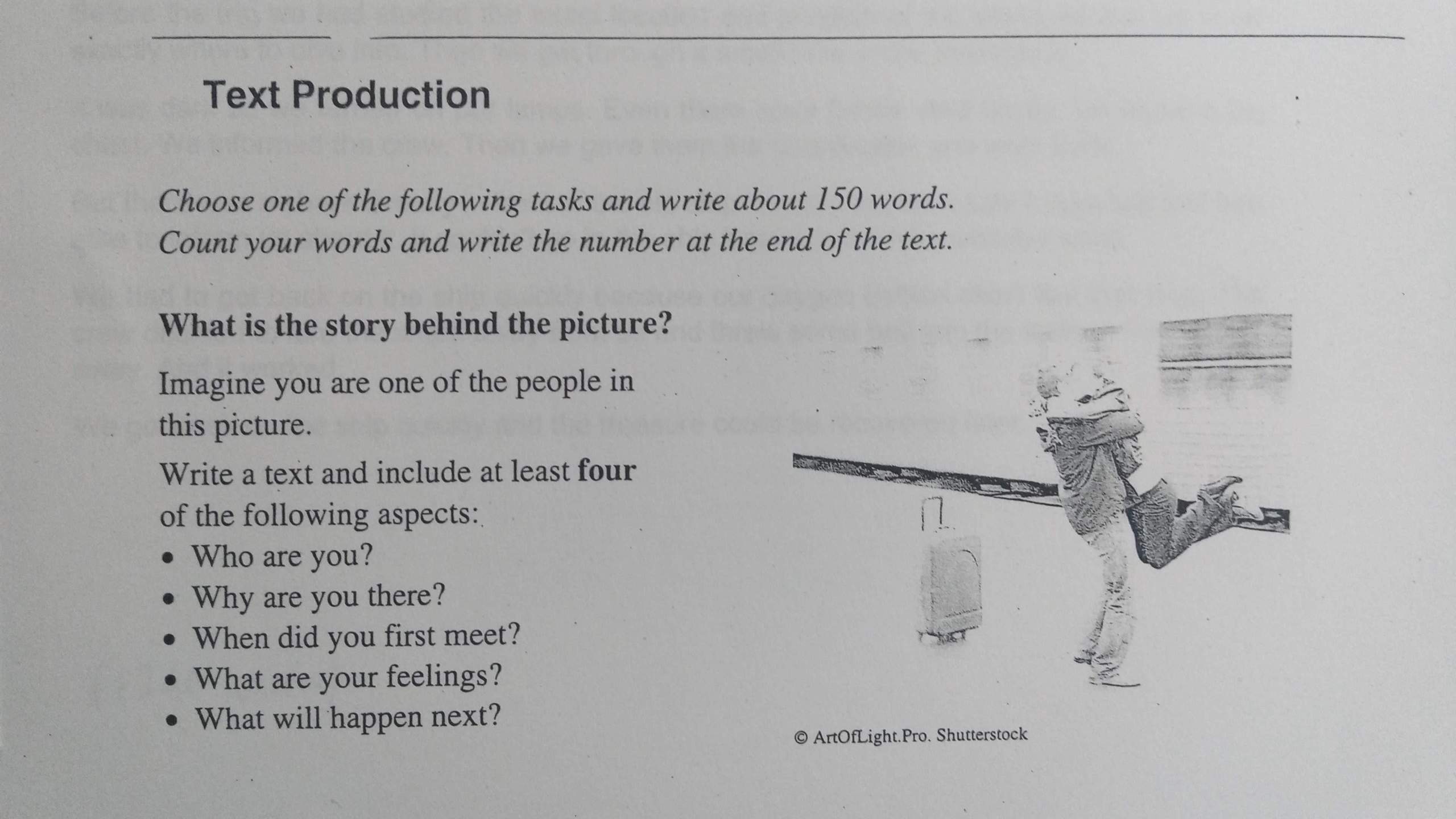 Englisch: Story behind the picture? (Schule, Schreiben, Autor)