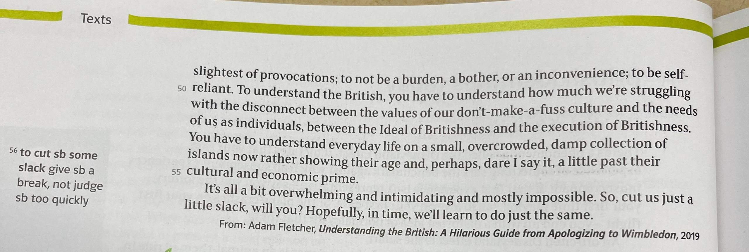 Englisch Text Britishness? (Abitur, Grammatik, Hausaufgaben)