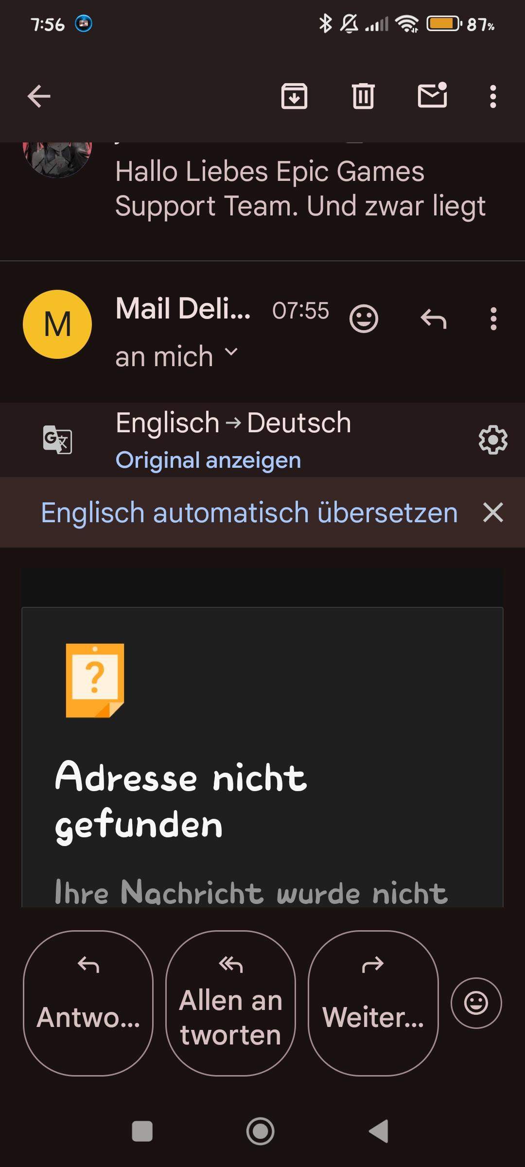 Epic Games support E-Mail adresse? (PC, Computerspiele, PlayStation 4)