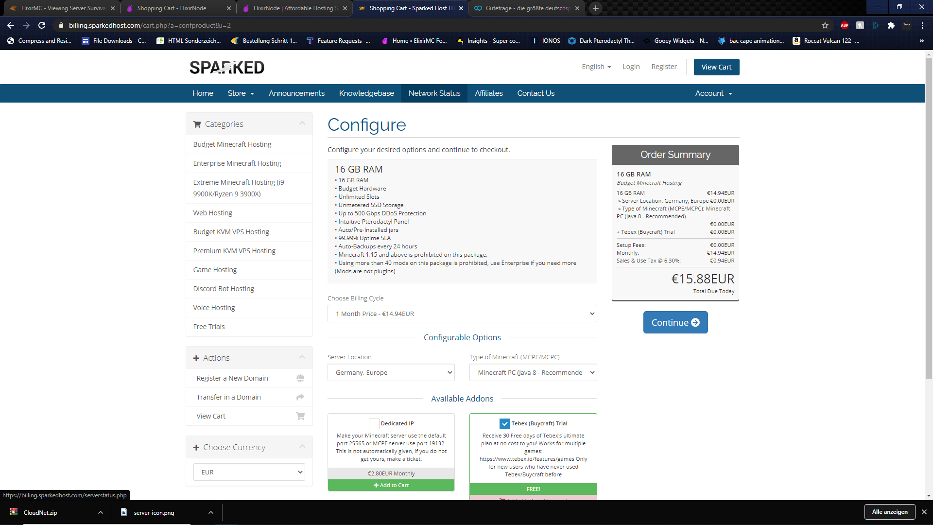 Erfahrungen mit "Sparked Host"? (Spiele und Gaming, Minecraft, Spigot ...