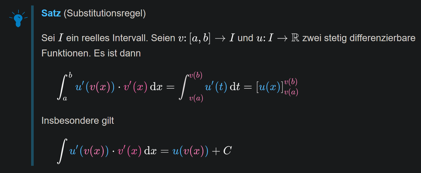 Erklärung Integration durch Substitution? (Mathematik, Studium, Ableitung)