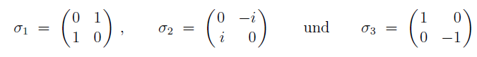Erklärung zu den Pauli Matrizen? (Schule, Mathematik, lineare Algebra)