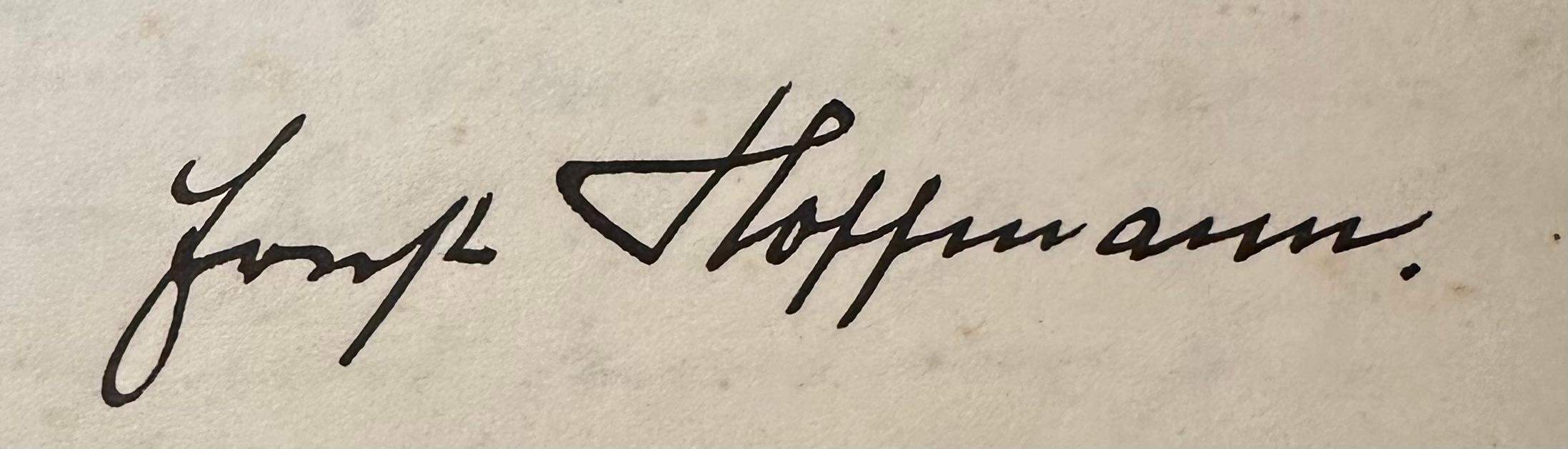 Ernst Hoffmann oder Joseph Hoffmann (Schreiben, lesen, Schrift)