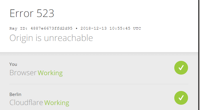 Error 523? (Computer, Technik, Internet)