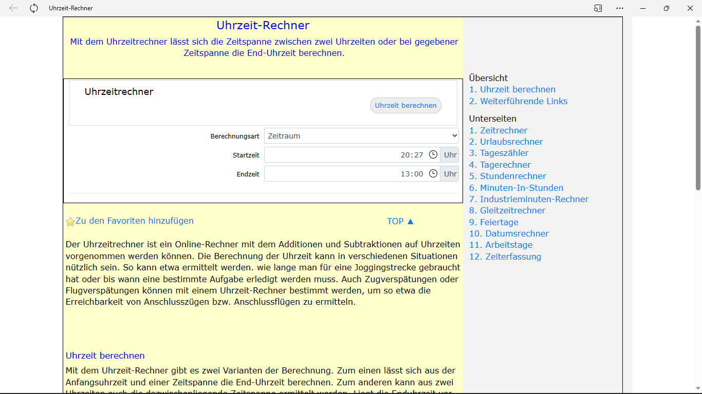 Excel | Uhrzeit-Rechner? (Computer, PC, Windows)