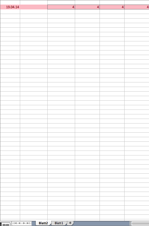 Excel Farbig Hinterlegte Felder Auf Neues Blatt übernehmen Tabelle