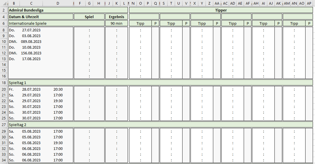 Excel Formel Für Fussball Tippspiel Microsoft Excel