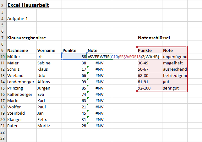 Excel Sverweis mit Spanne mit Bindestrich? (Computer, Microsoft Excel ...