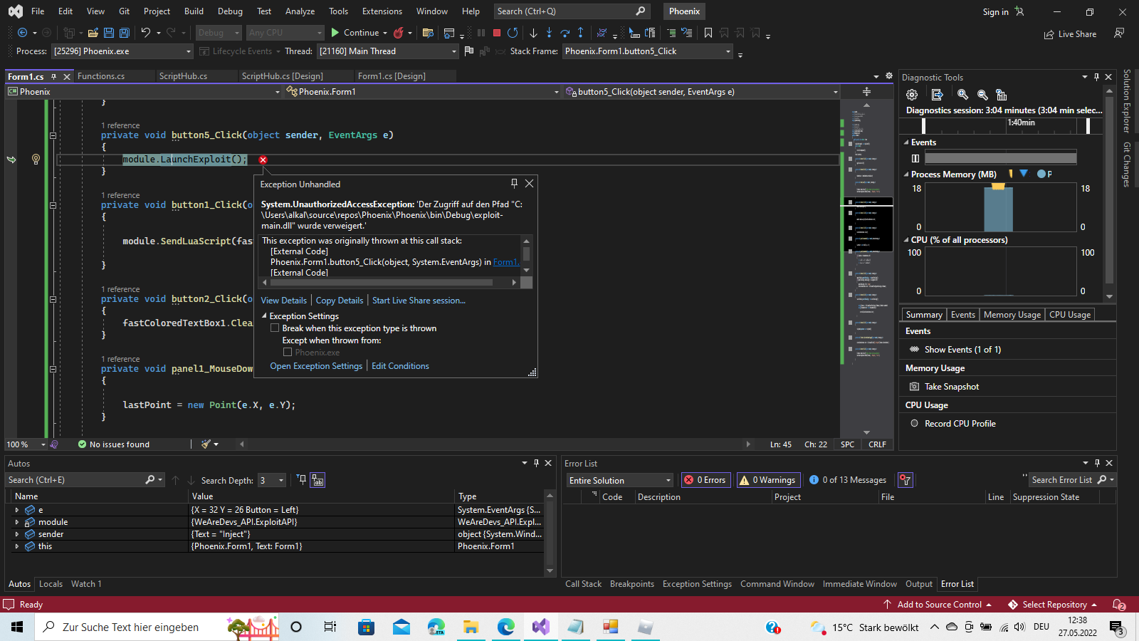 executor fehler? (Computer, Technik, Spiele und Gaming)