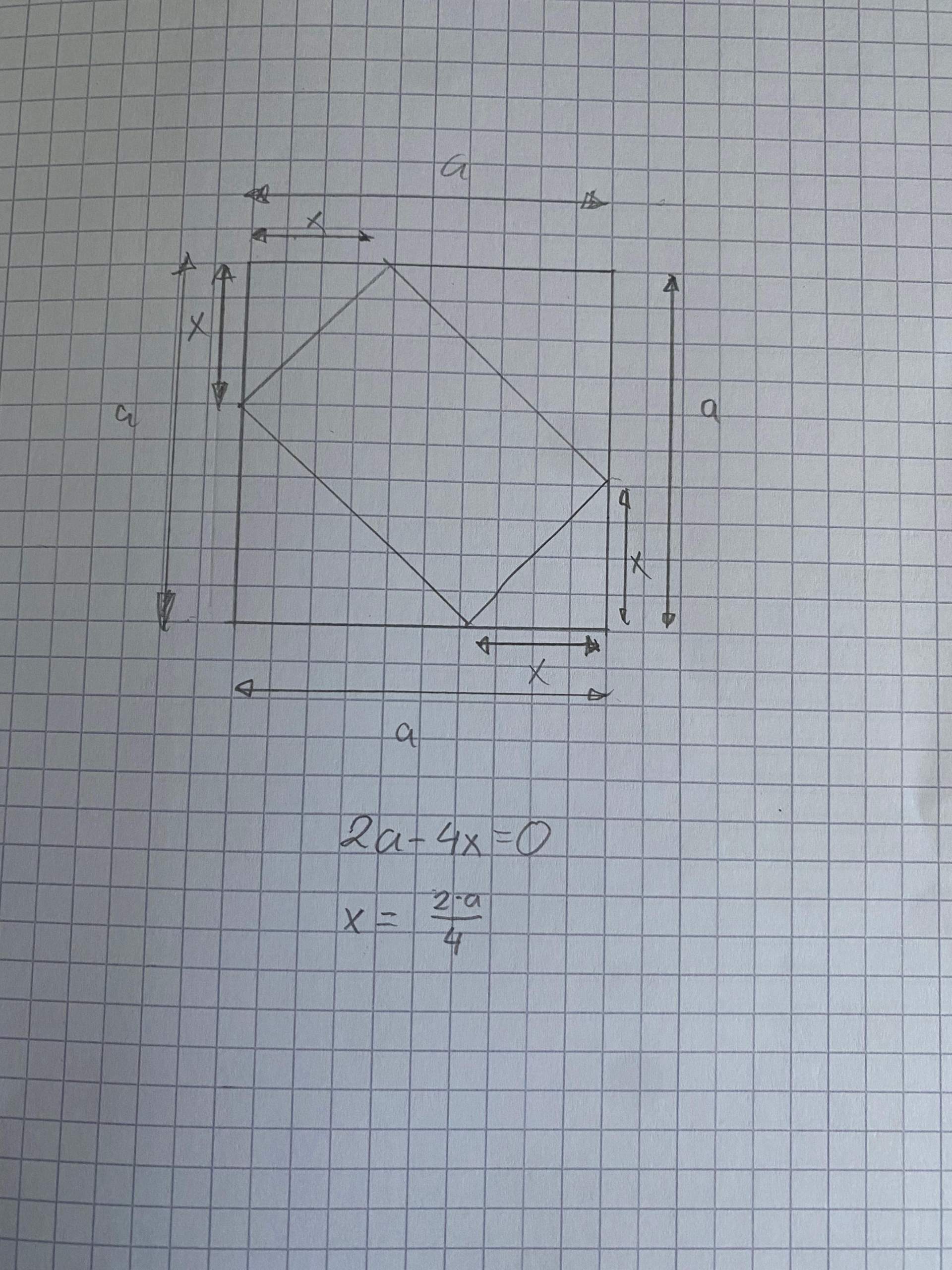 Extremwertaufgabe ? (Mathematik, Gleichungen, Quadrat)