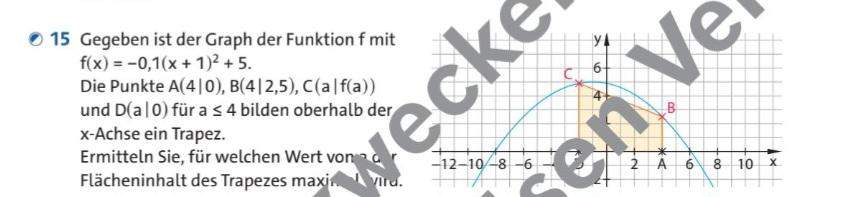Extremwertaufgabe Trapez? (rechnen, Funktion, Gleichungen)