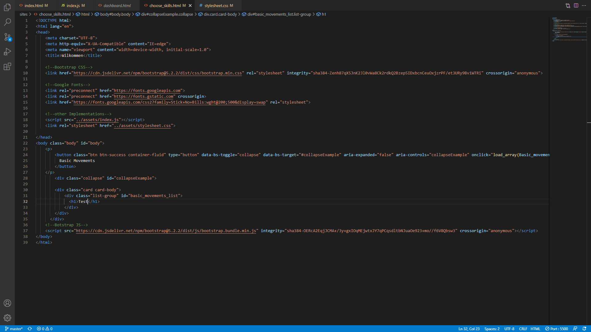 Fehler bei JS innerHTML? (Webseite, HTML, JavaScript)