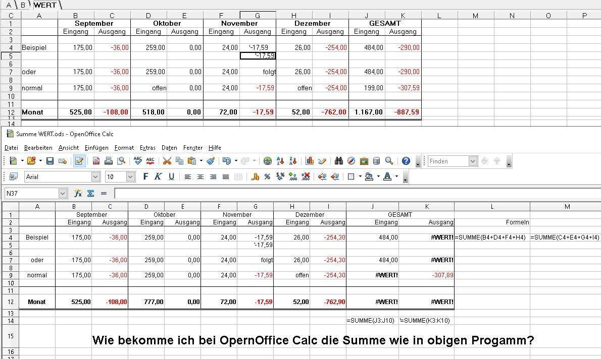 Elegantes Open Office Summe Berechnen Und Bewertungbrend8641