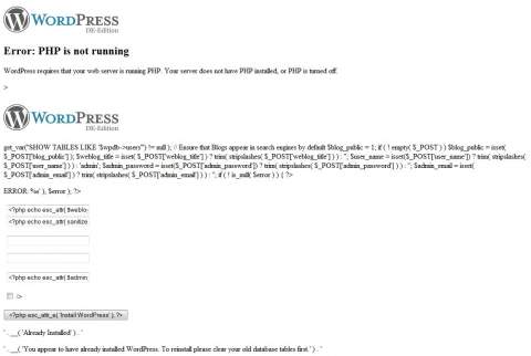 Fehler bei Wordpress: "Error: PHP is not running" Was tun? (Computer ...
