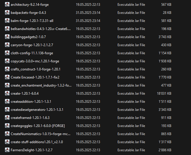 Fehler mit Minecraft Create Mod? (PC, Mods, Bug)