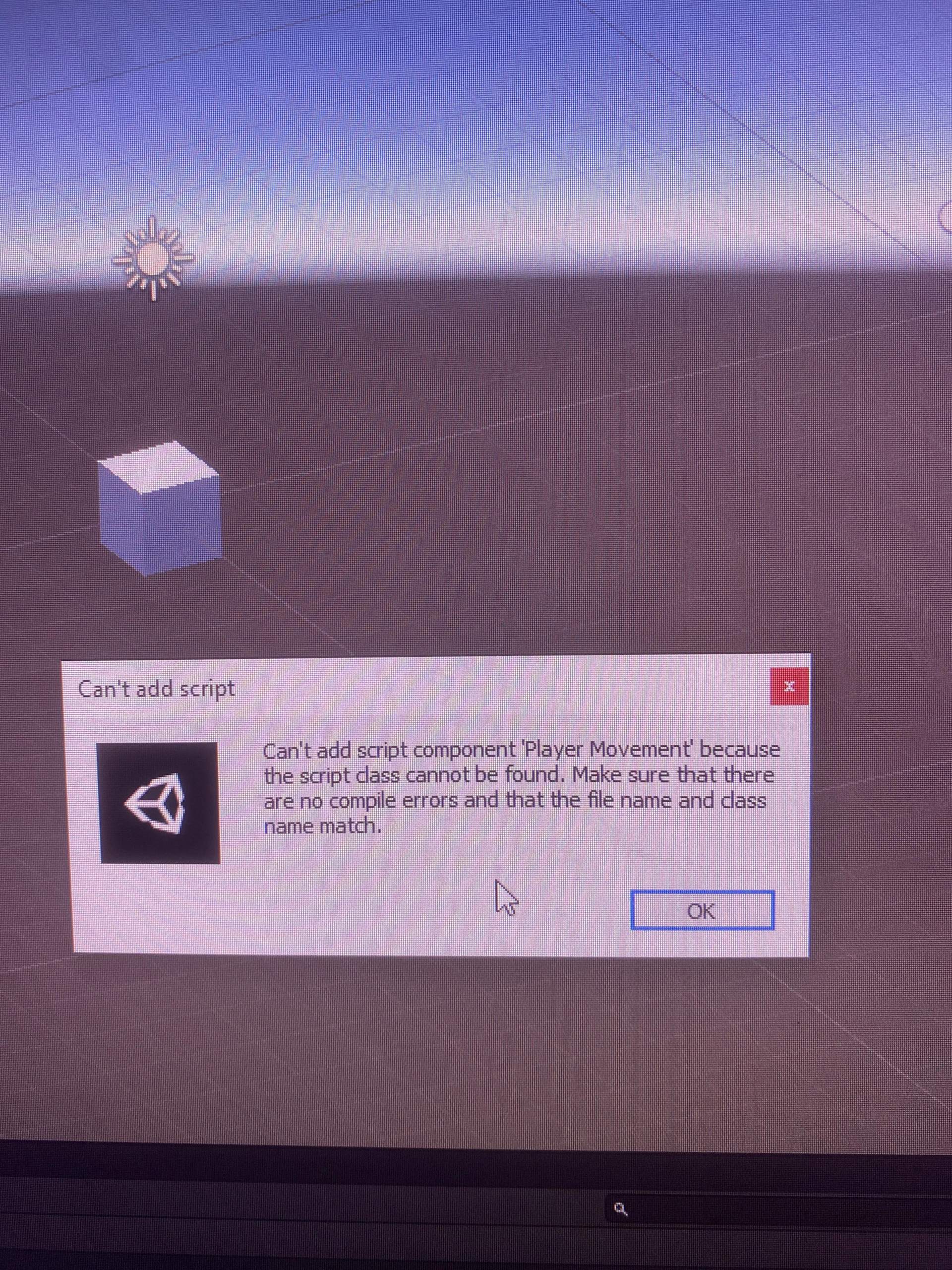 Fehler Unity (Anfänger)? (C Sharp, Visual Studio)