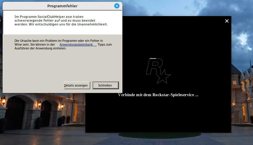 Fehlermeldung beim Rockstar Games Launcher? (GTA, Linux, PC-Problem)