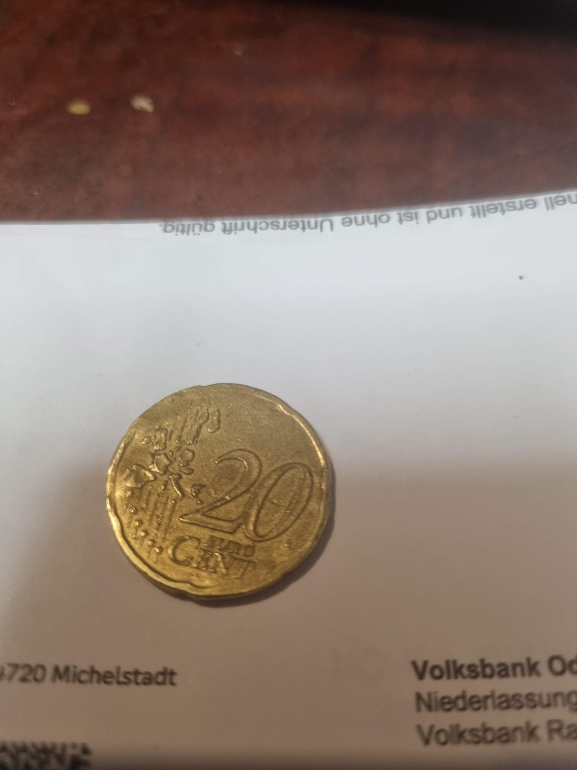 Fehlprägung 20 Cent Münze Frankreich 1999, was ist der Wert? (Münzen)