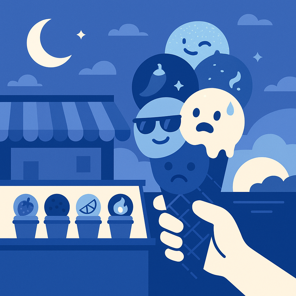 🛋🌙Feierabendfrage: Welches Eis beschreibt deinen heutigen Tag am besten ...