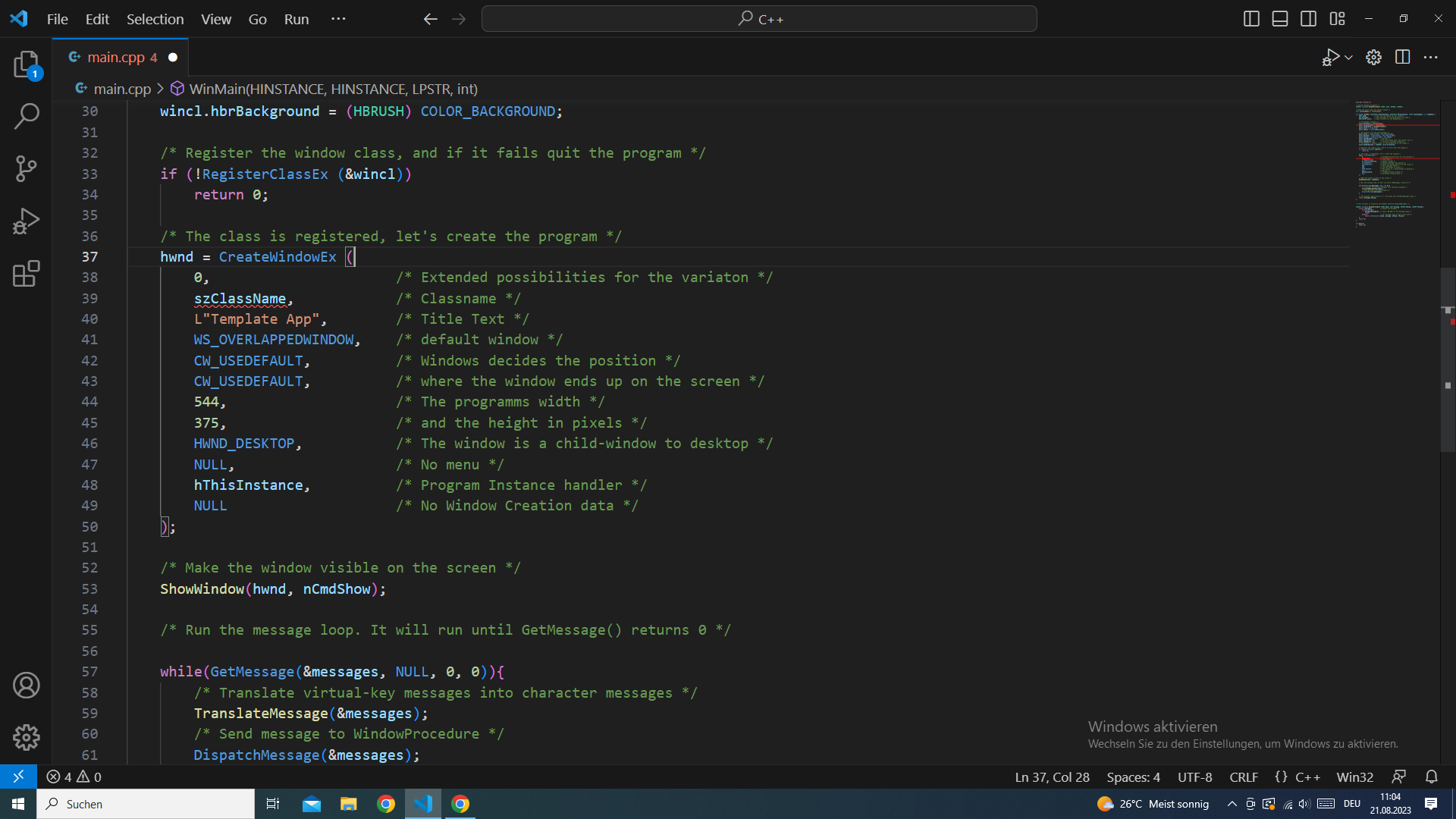 Fenster erstellen in C++? (programmieren, Code, Programmiersprache)
