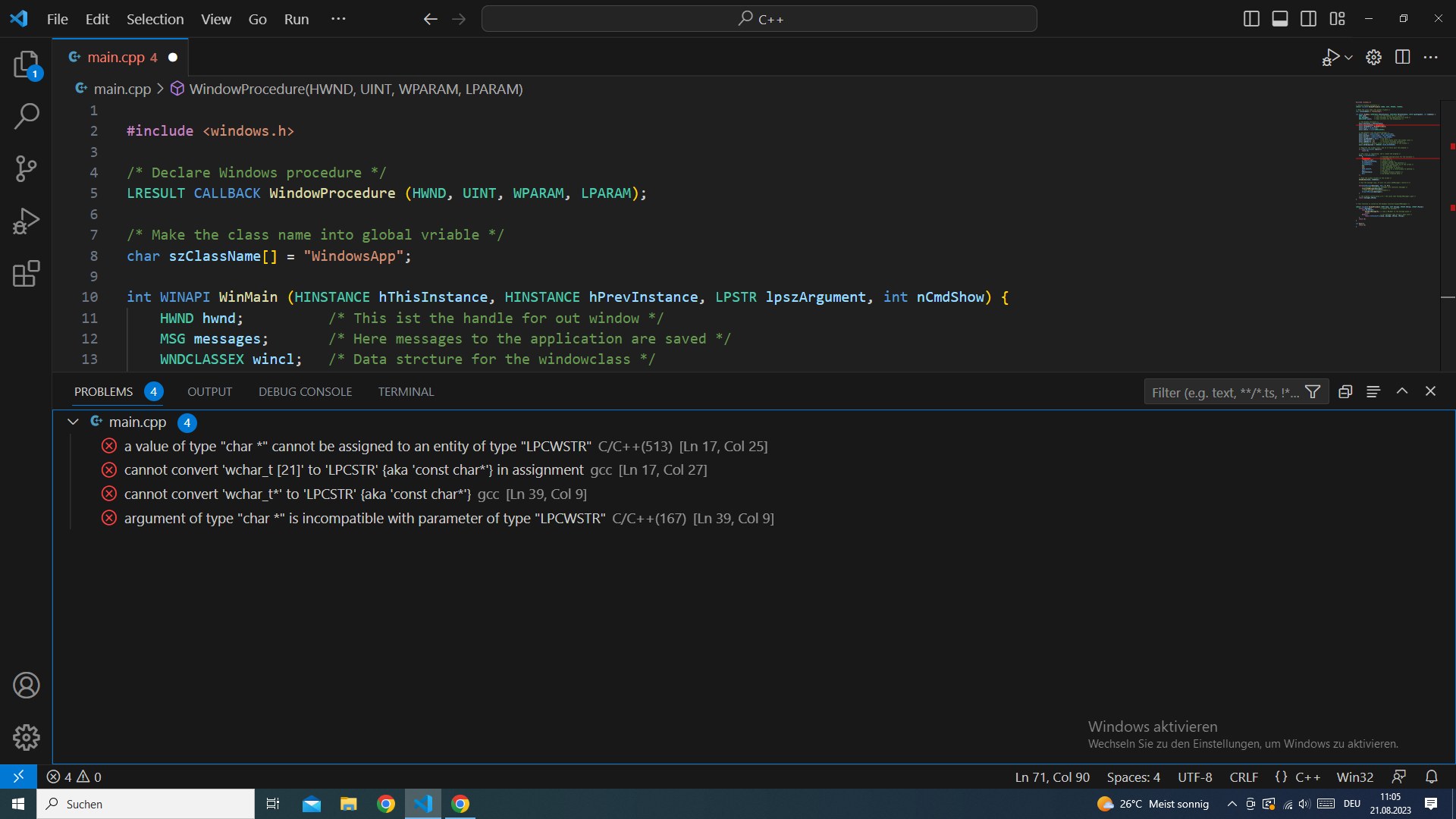 Fenster erstellen in C++? (programmieren, Code, Programmiersprache)