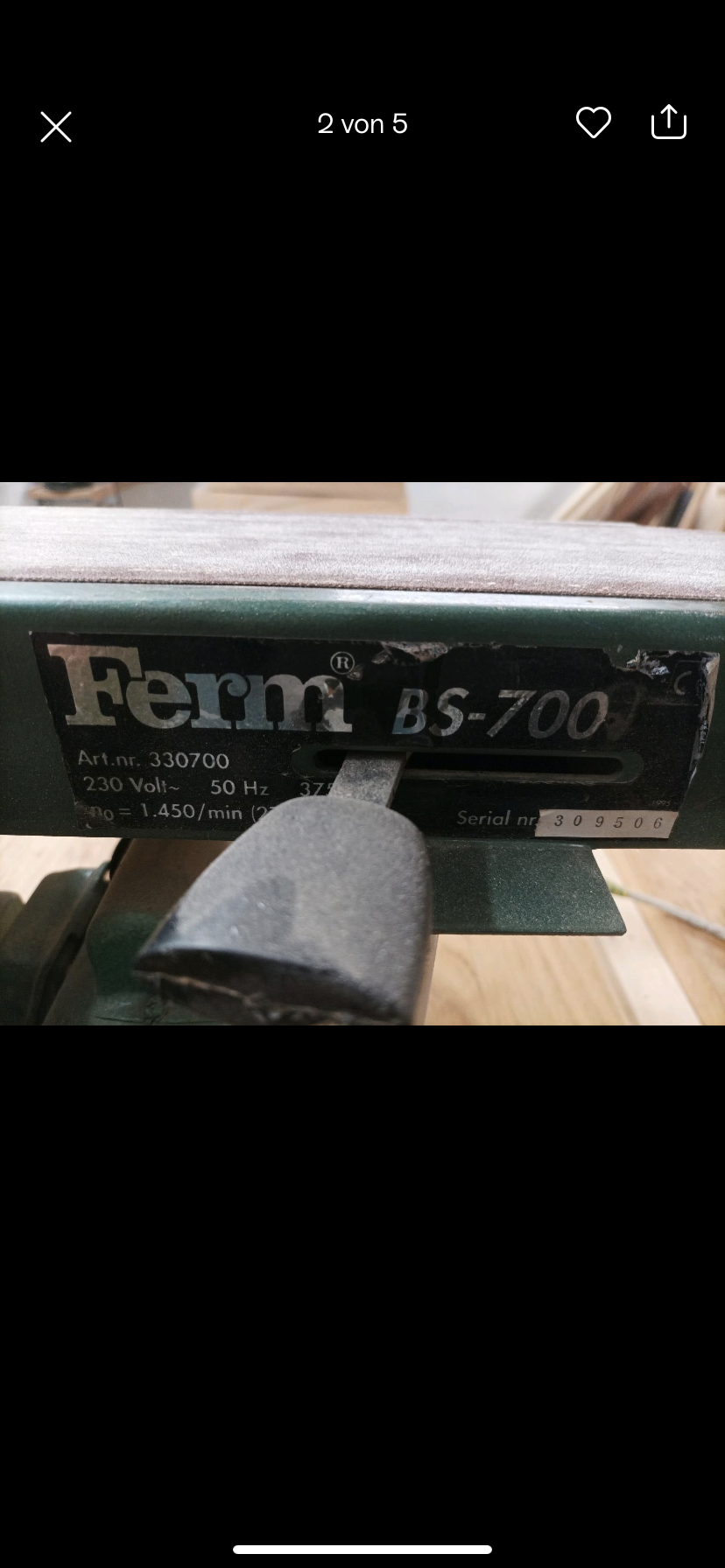 Tellerschleifer Ferm BS-700, Wie alt? Gut für Arbeit mit Holz? (Alter ...