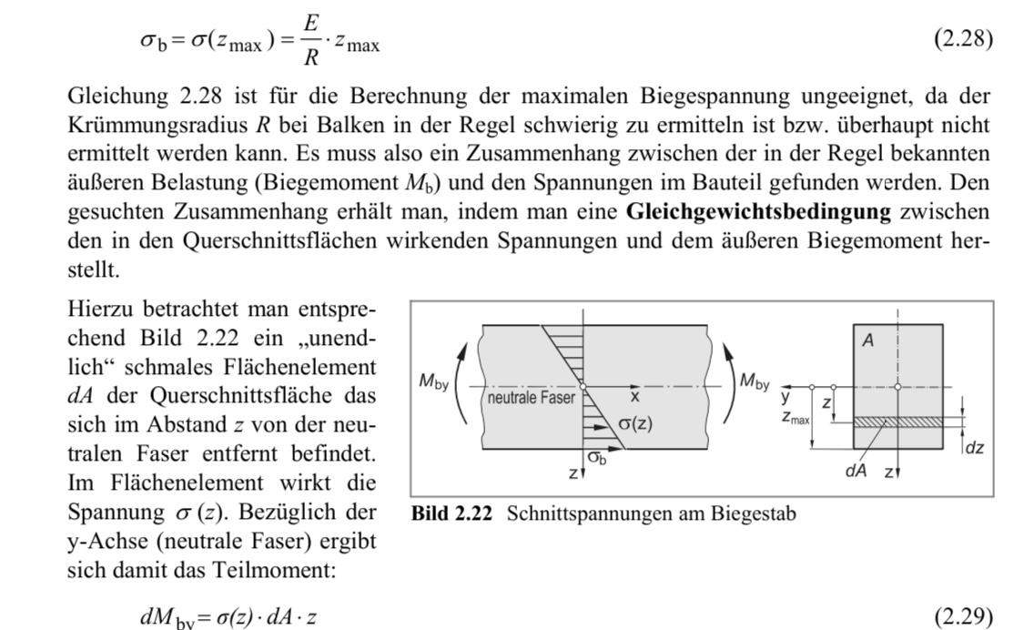 Festigkeitslehre Biegung? (Technik, Physik, Mechanik)