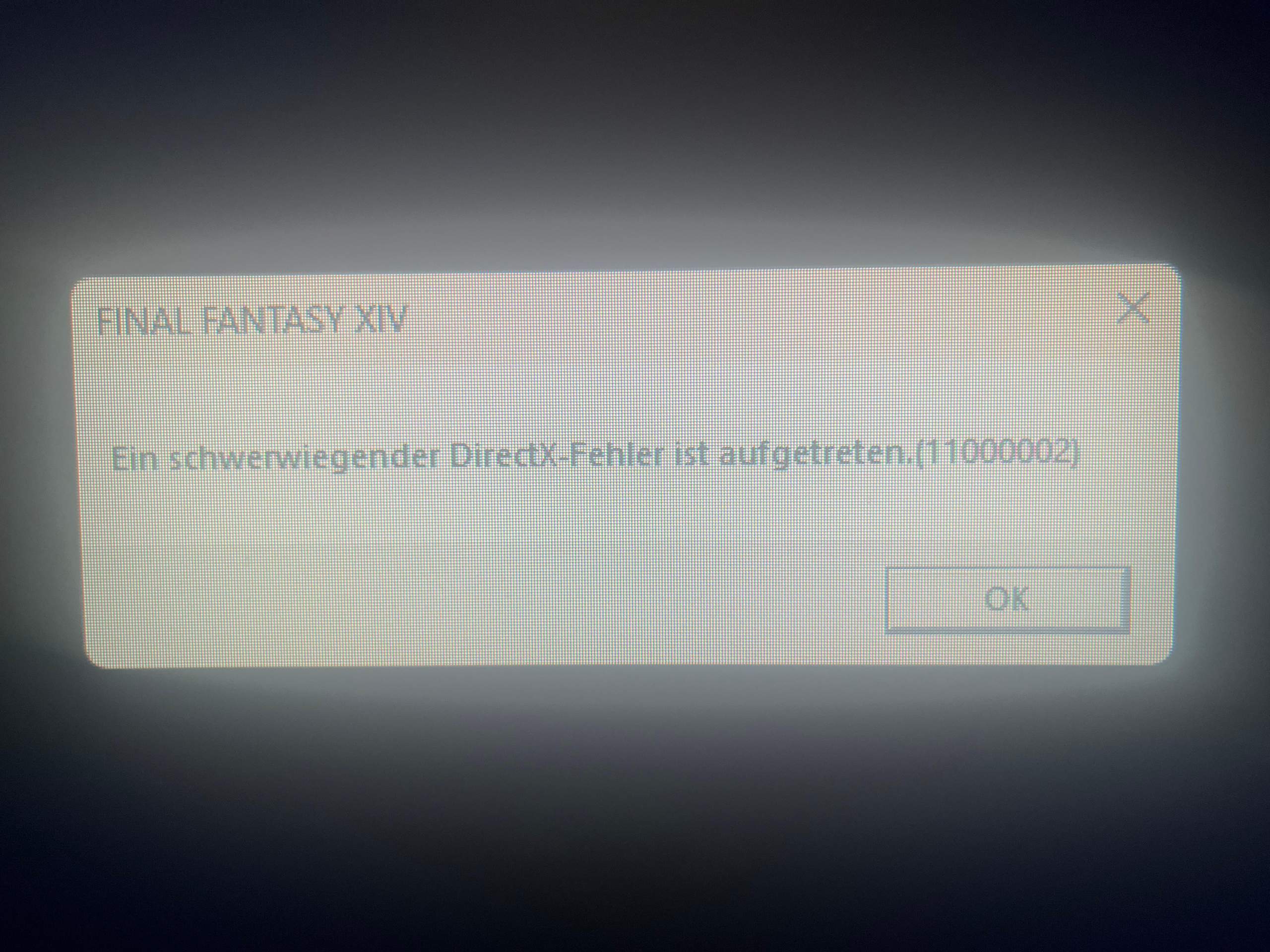 FF14 DirectX Fehler (11000002)? (Computer, Gaming PC, IT)