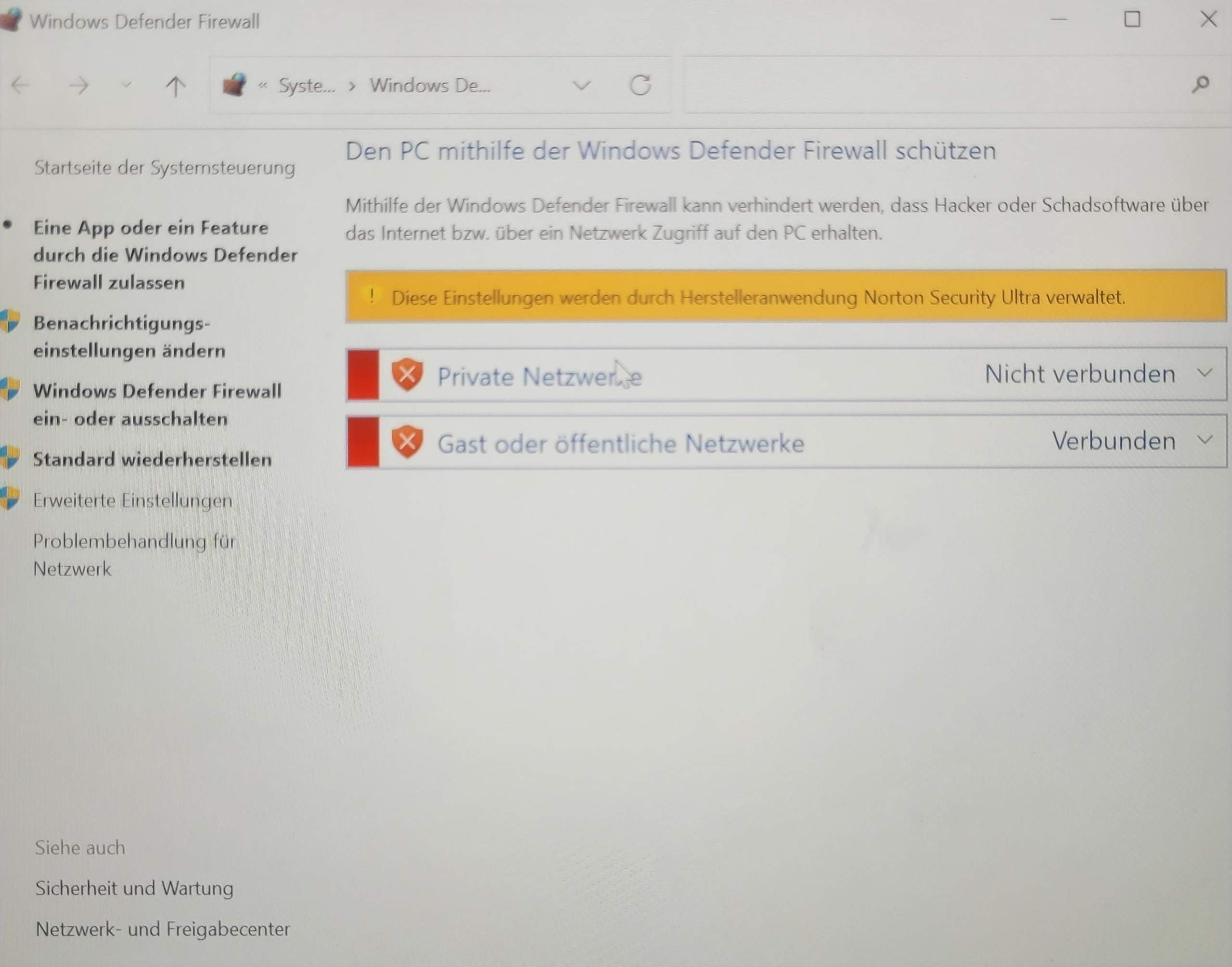 Brandmauer Windows 11