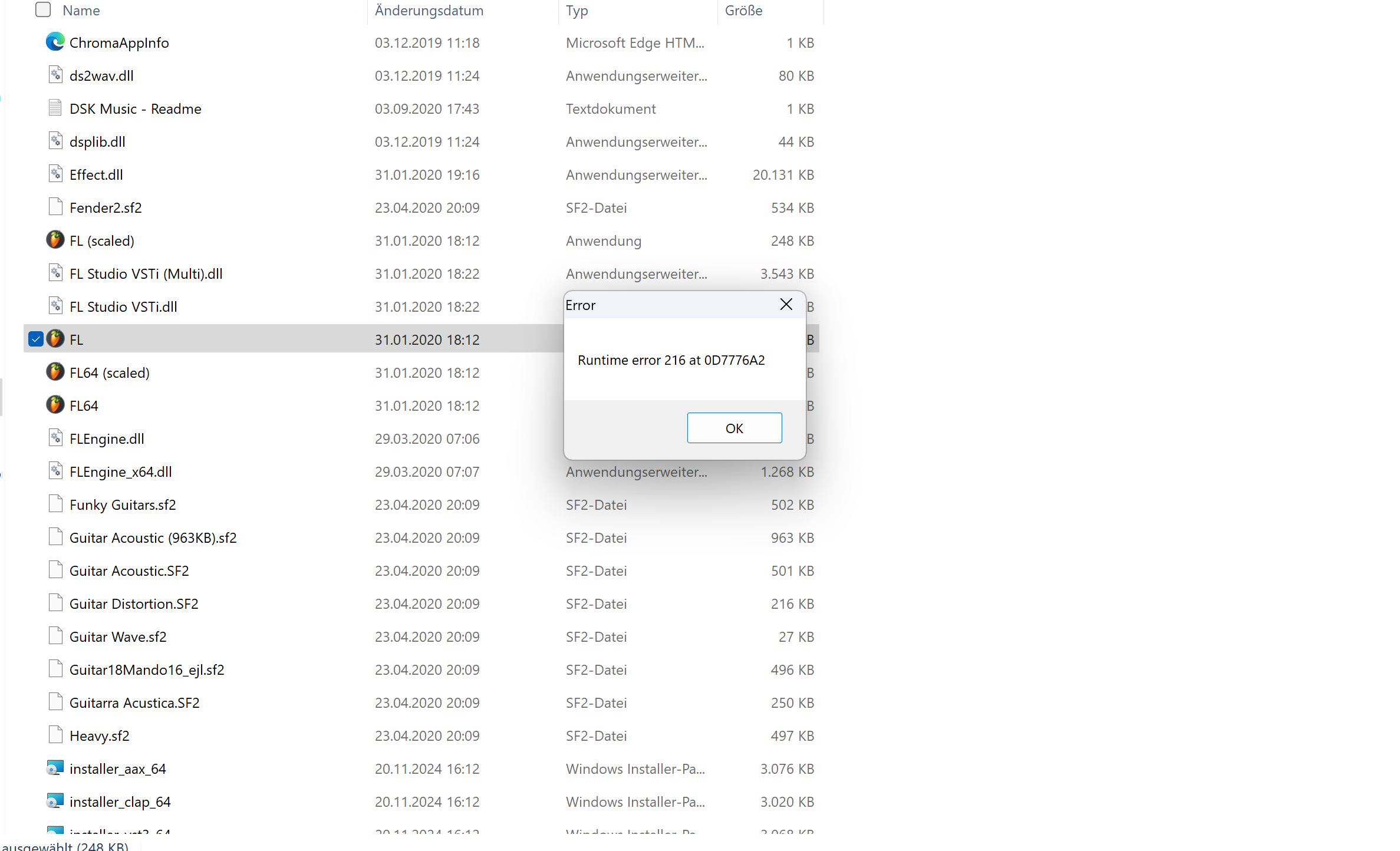 Fl Studio runtime error beheben?